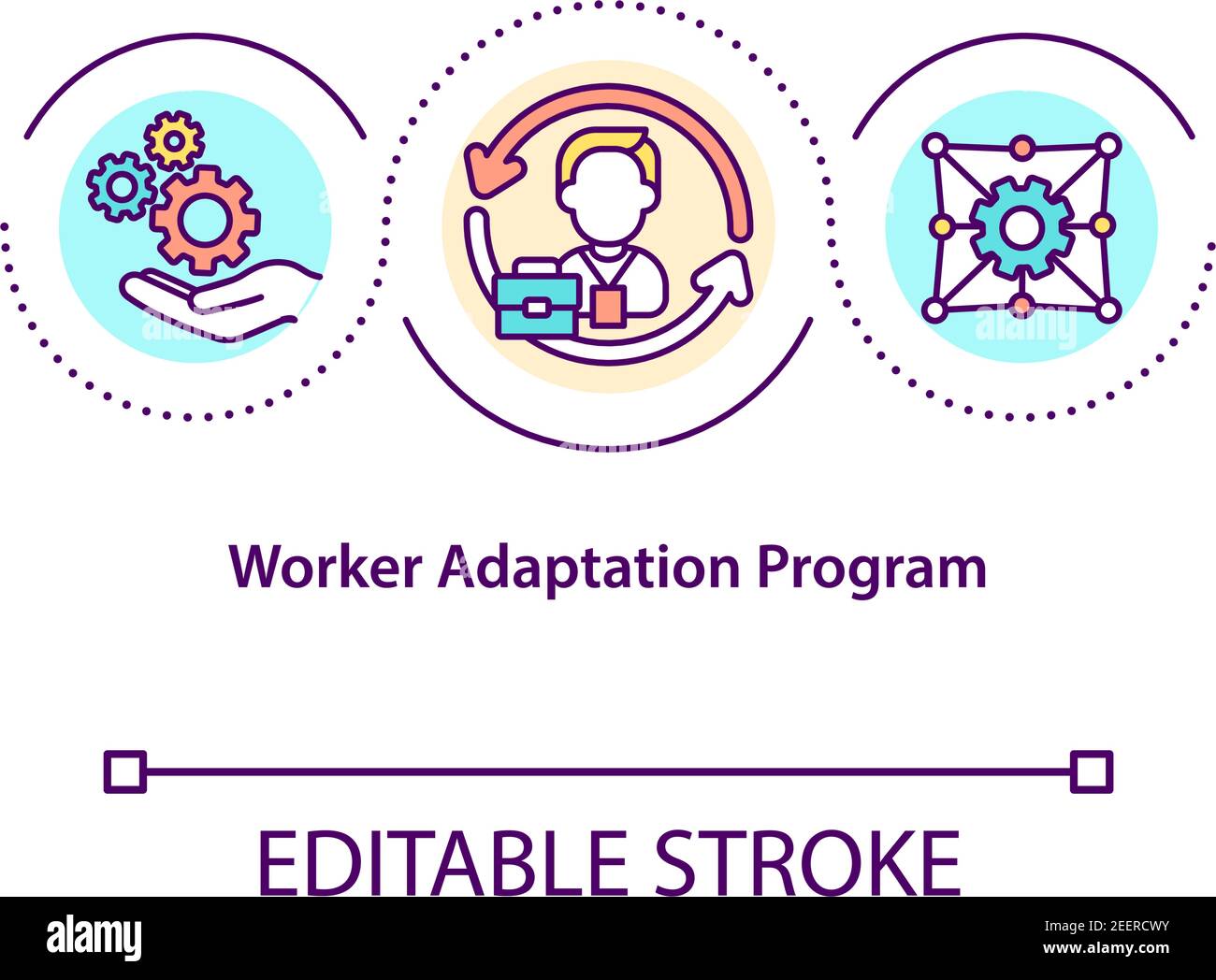 Worker adaptation program concept icon Stock Vector Image & Art - Alamy