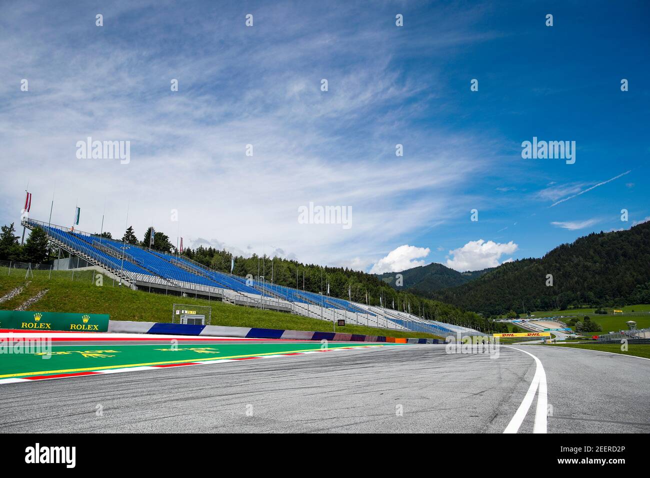The empty grandstands during the Formula 1 Rolex Grosser Preis von ...