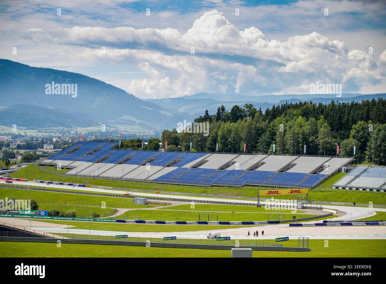 The empty grandstands during the Formula 1 Rolex Grosser Preis von ...