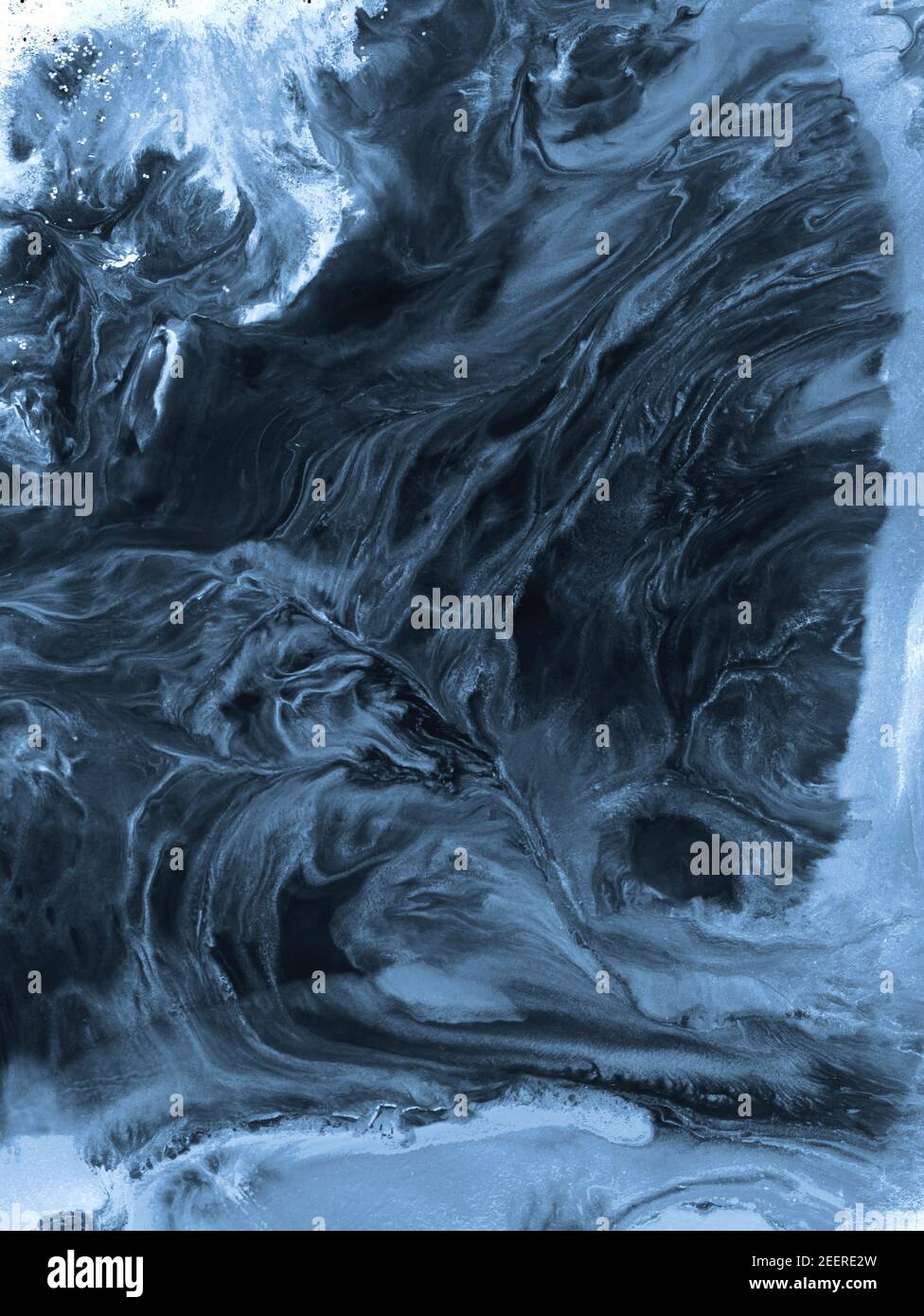 Abstract art painting, blue creative hand painted background, marble ...