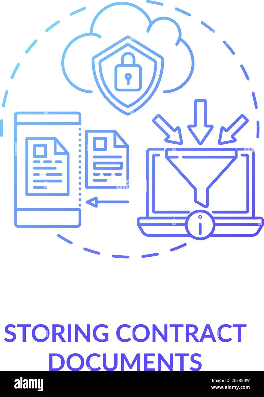 Storing contract documents concept icon Stock Vector Image & Art - Alamy