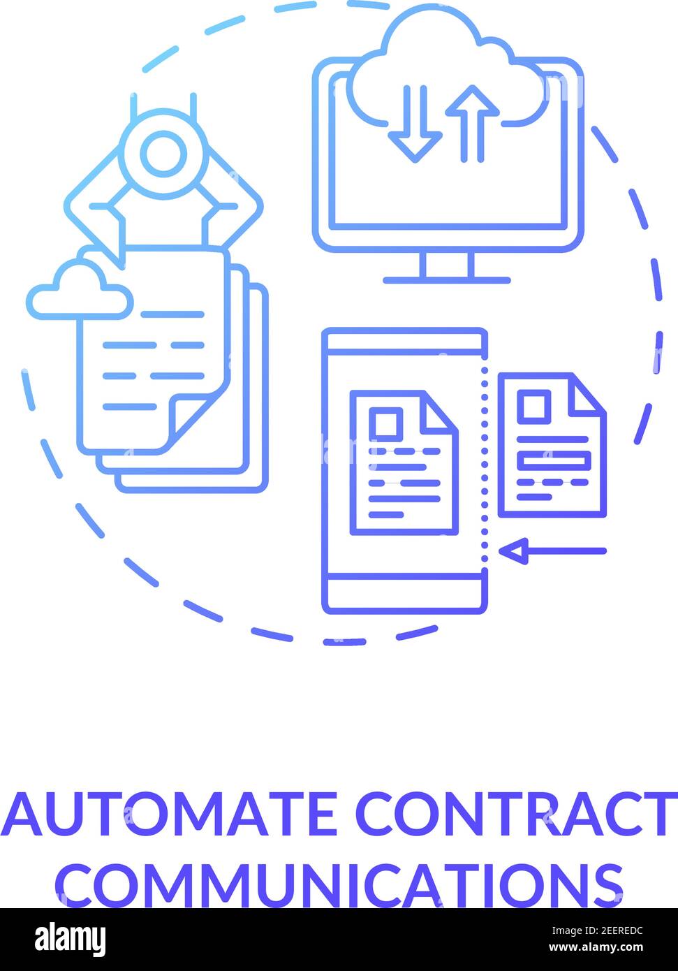 Automate contract communications concept icon Stock Vector Image & Art ...