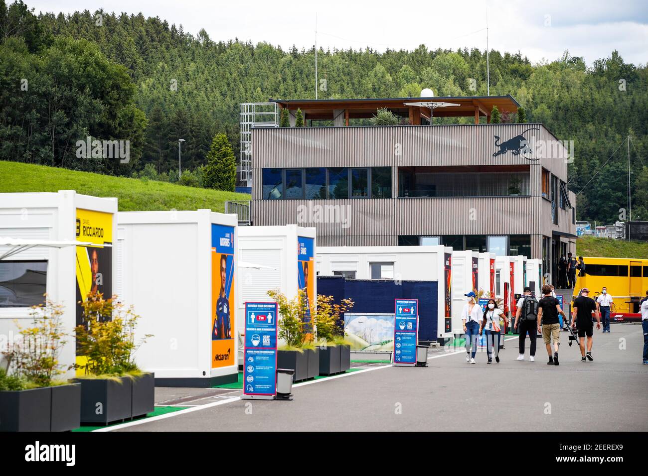 Red bull racing motorhome in paddock hi-res stock photography and ...