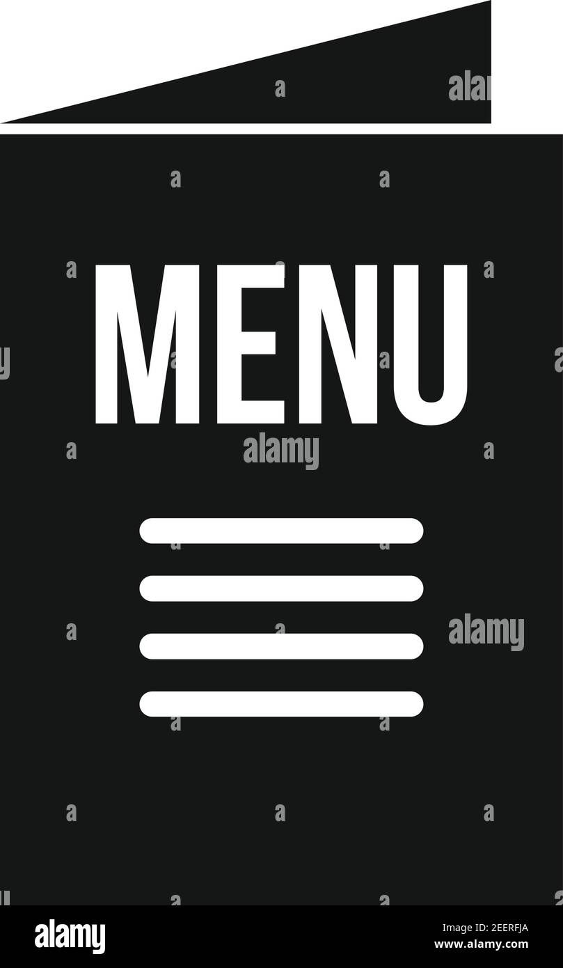 Menu card icon, simple style Stock Vector Image & Art - Alamy