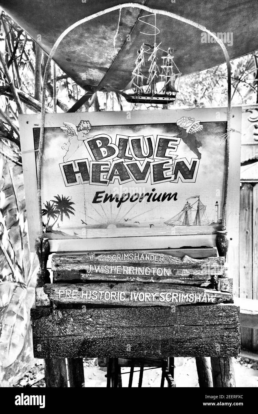 Blue Heaven Bar and Restaurant in Key West, Florida, FL USA. Southern ...