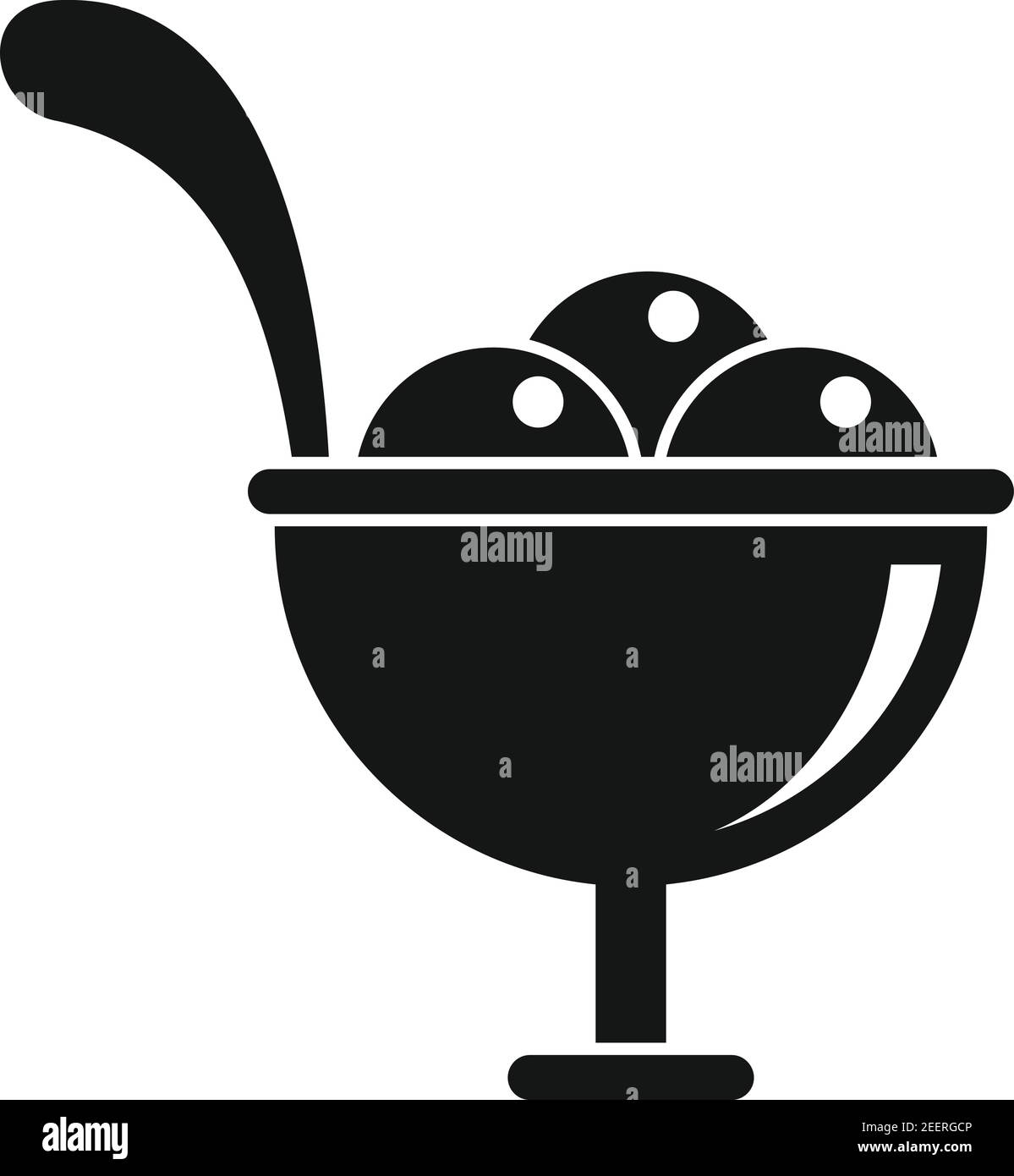 Ice cream balls icon, simple style Stock Vector Image & Art - Alamy