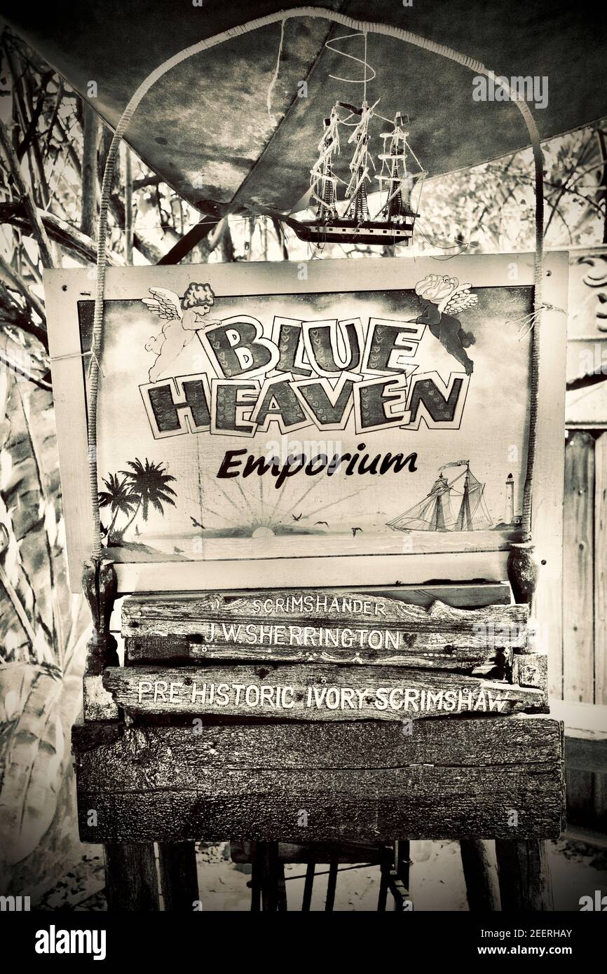 Blue Heaven Bar and Restaurant in Key West, Florida, FL USA. Southern ...