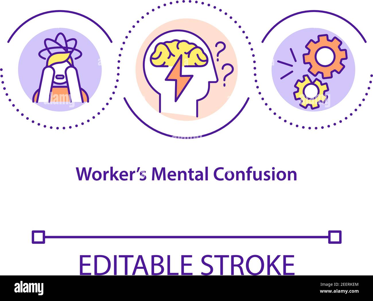 Worker discomfort Stock Vector Images - Alamy