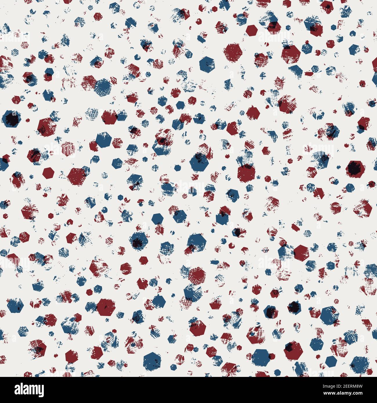 Seamless geo pattern in red blue black white Stock Photo - Alamy