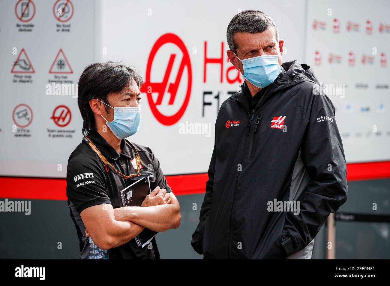KOMATSU Ayao (jpn), Chief Engineer of Haas F1 Team, STEINER Guenther (ita), Team Principal of ...