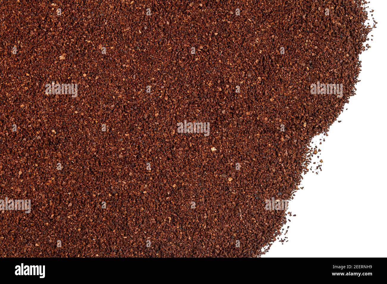 Pile of fresh ground coffee isolated on white background Stock Photo ...