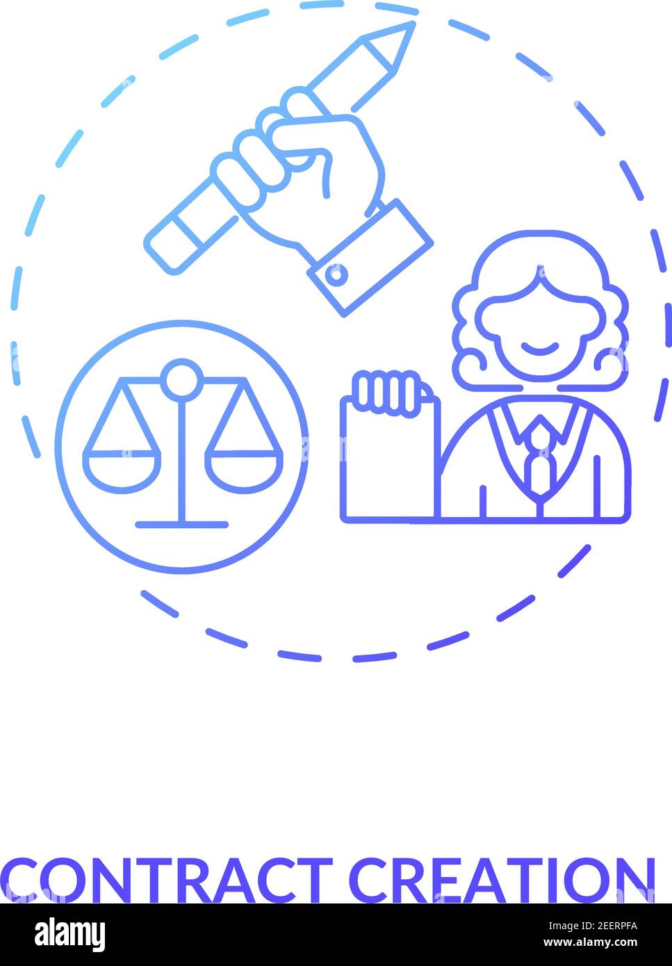 Contract creation concept icon Stock Vector Image & Art - Alamy