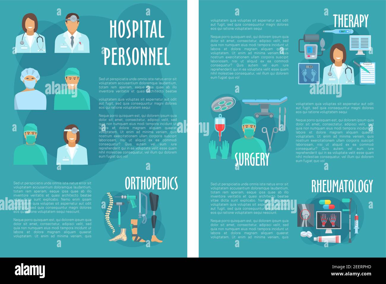 Hospital personnel doctors of therapy, orthopedics, rheumatology and ...