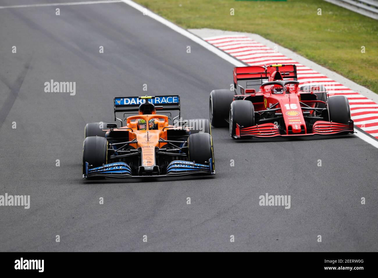 04 NORRIS Lando (gbr), McLaren Renault F1 MCL35, 16 LECLERC Charles (mco), Scuderia Ferrari ...