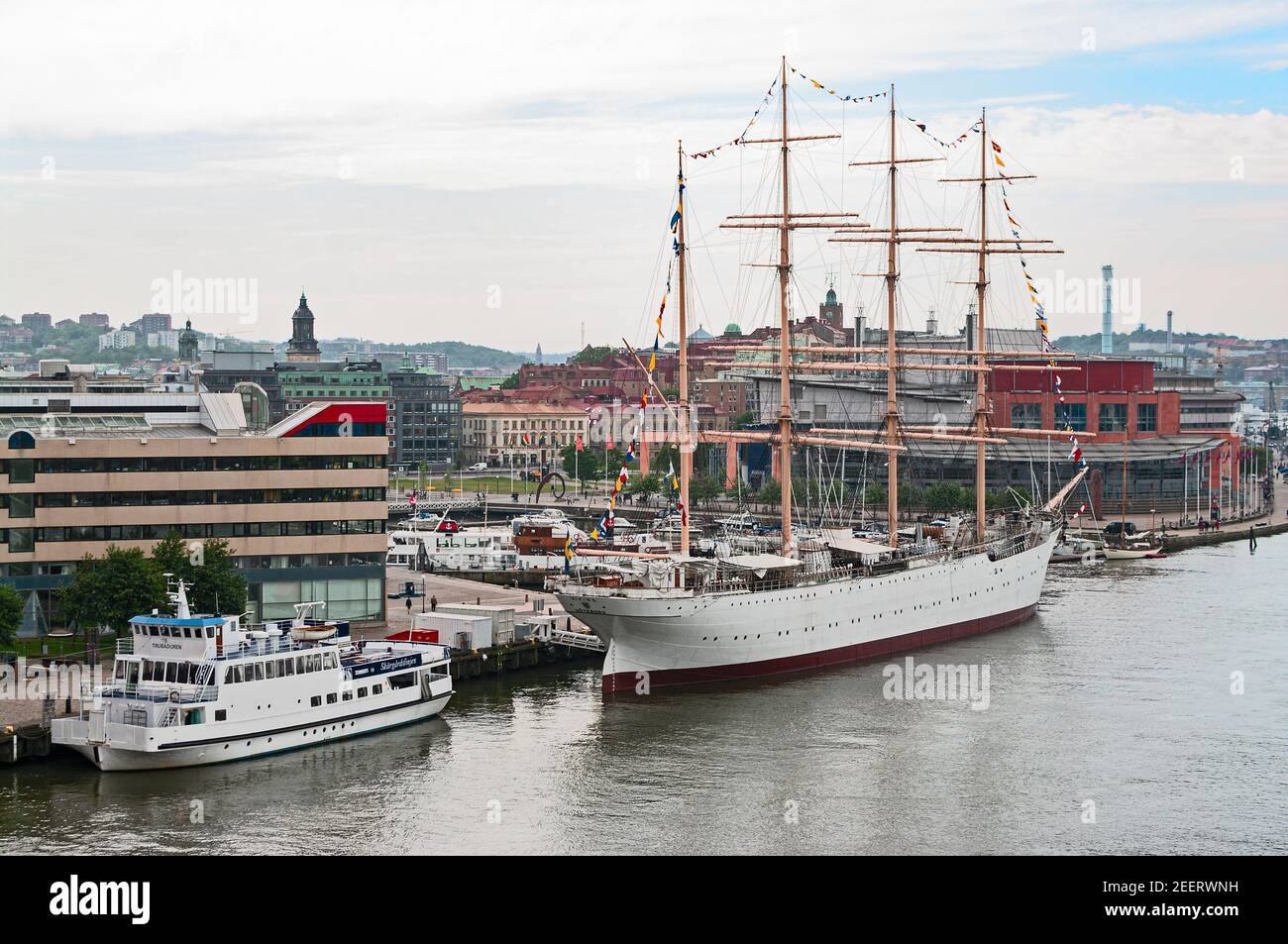 Lilla Bommen harbor with the Baku Viking ship. It was built in 1906 and ...