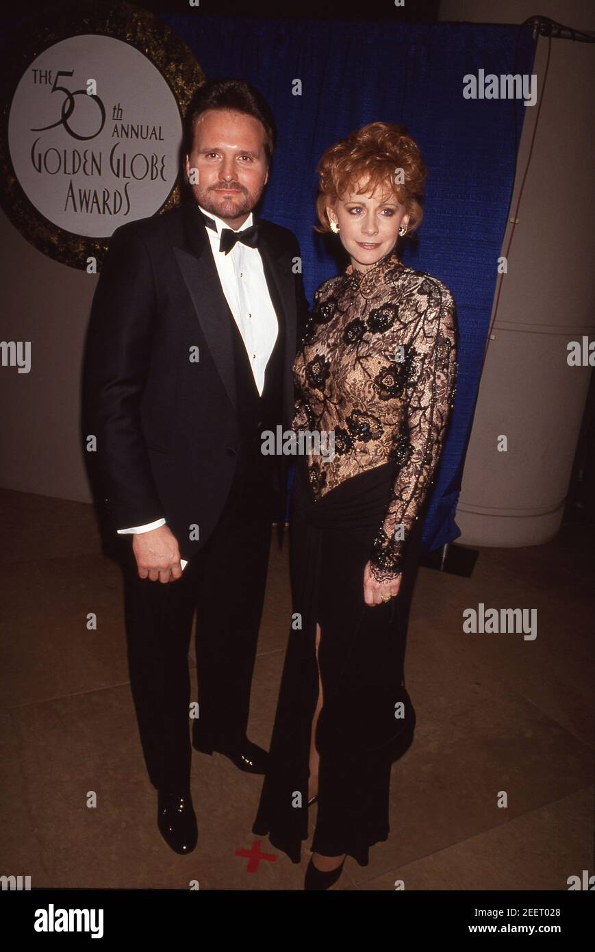 Reba McEntire and husband Narvel Blackstock at the 50th Golden Globe ...