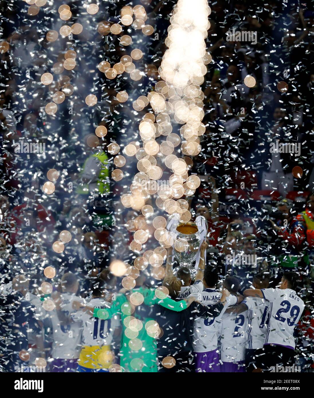 Benzema champions league trophy hi-res stock photography and images - Alamy