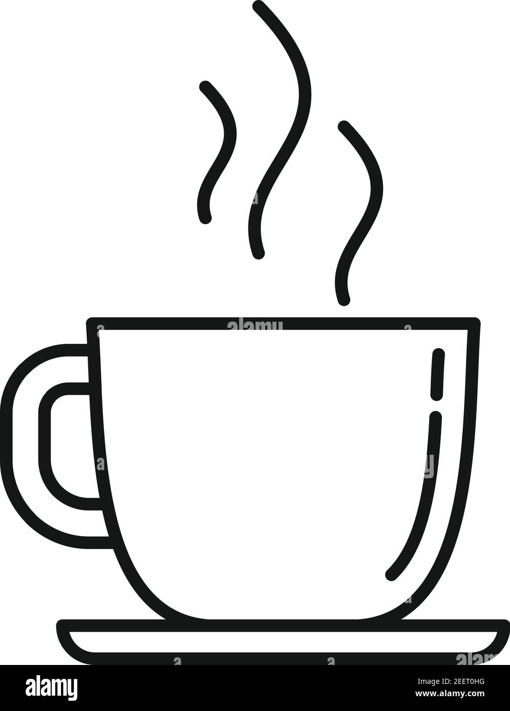 Hot coffee cup icon, outline style Stock Vector Image & Art - Alamy