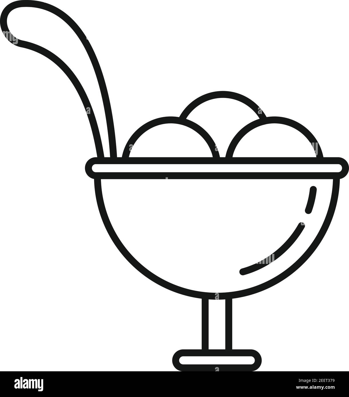 Ice cream balls icon, outline style Stock Vector Image & Art - Alamy