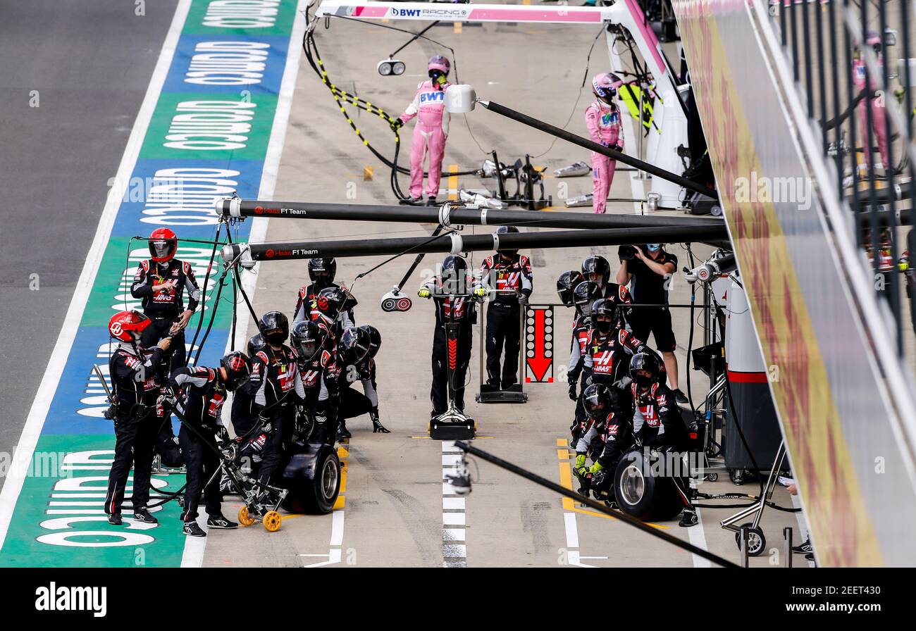 Haas F1 Team, ambiance pit stop during the Formula 1 Pirelli British ...