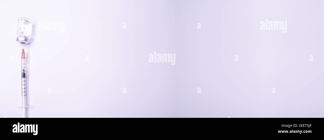 Medicine bottle for injection. Medical glass vials and syringe for ...