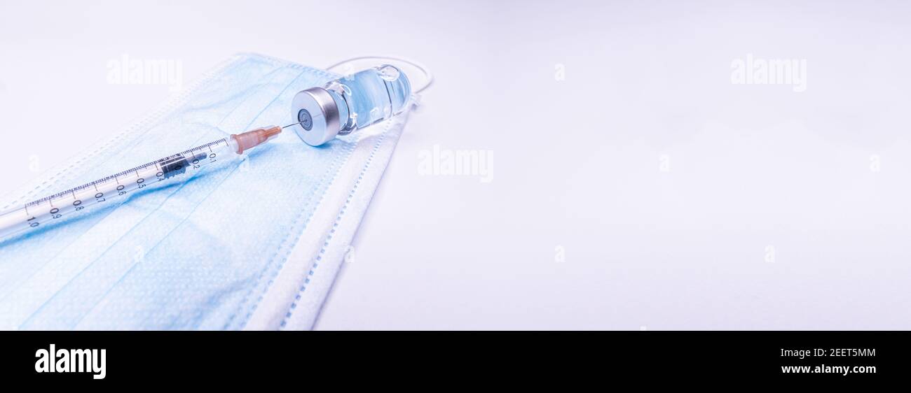 Medicine bottle for injection. Medical glass vials and syringe for ...