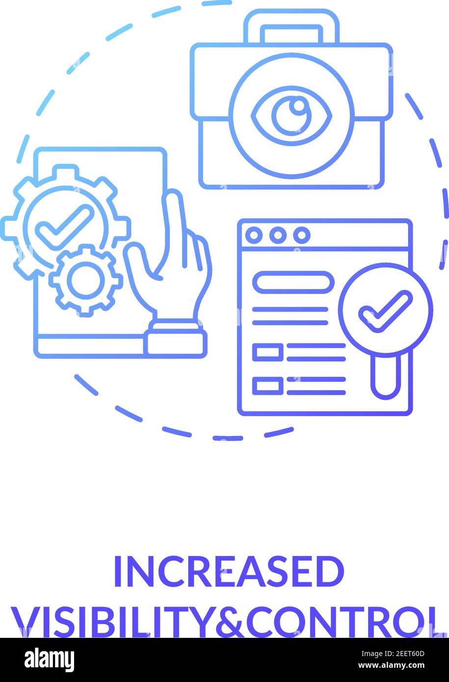 Increased visibility and control concept icon Stock Vector Image & Art ...