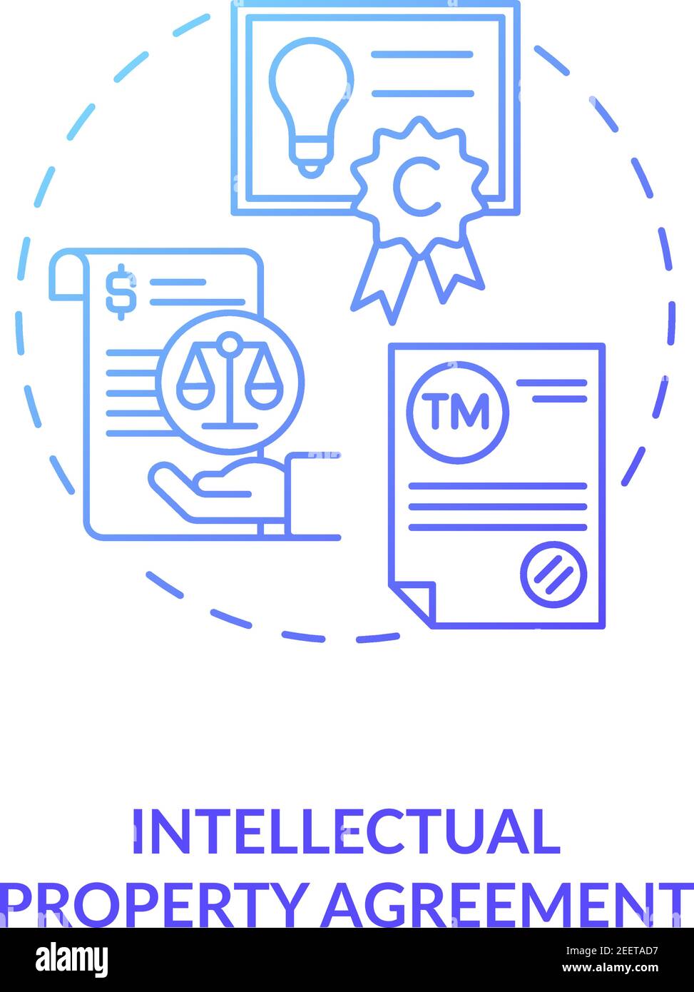 Intellectual property agreement concept icon Stock Vector Image & Art ...