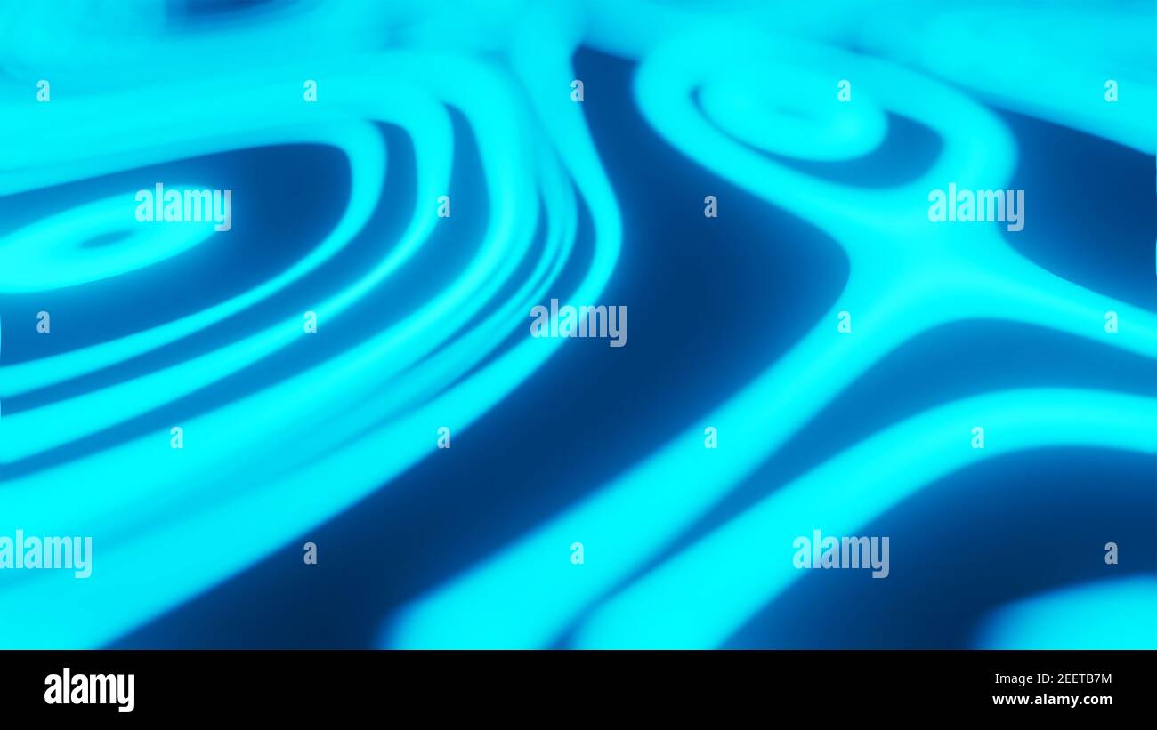 An abstract blue neon surface 3D render Stock Photo - Alamy