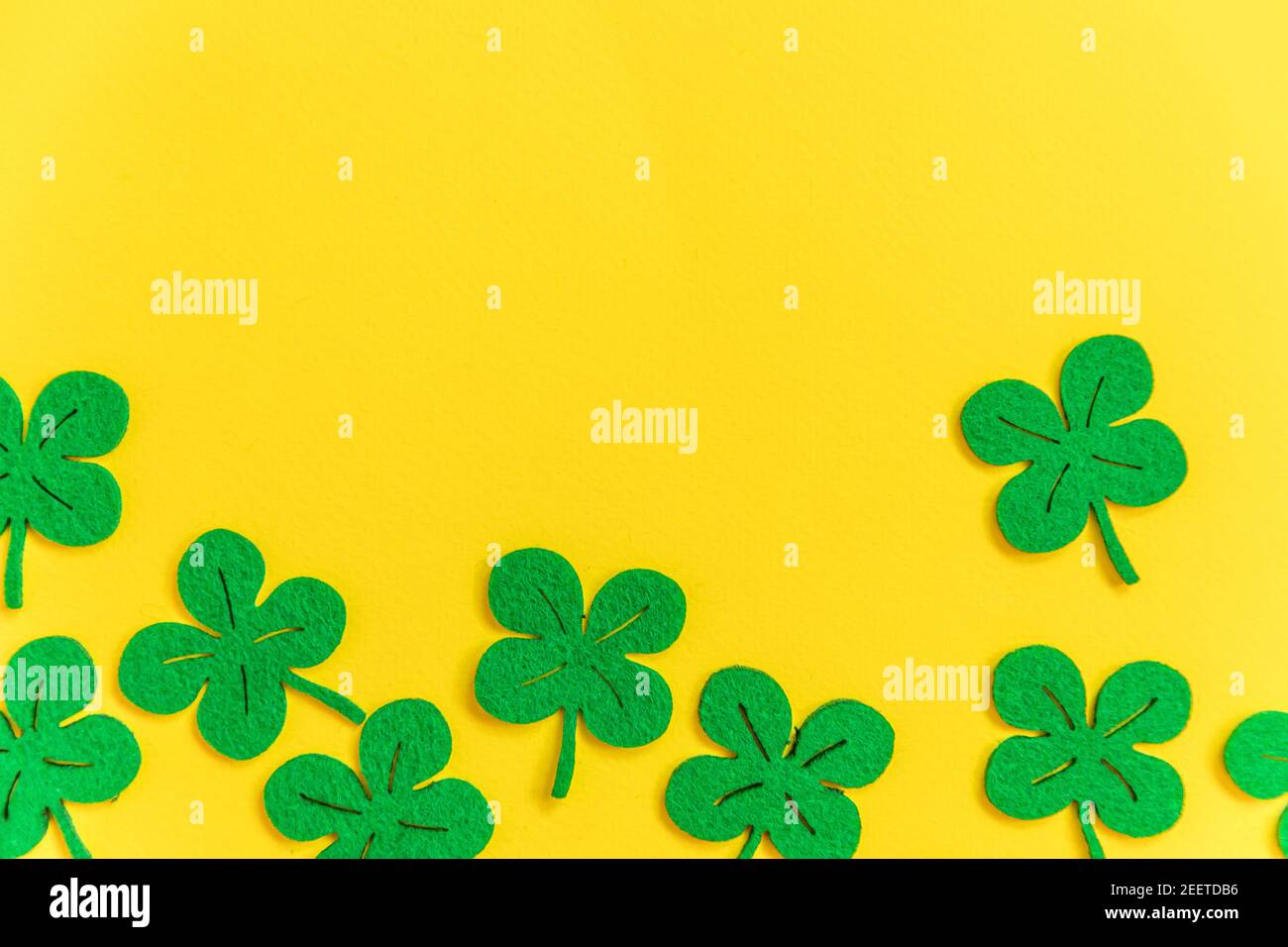 St Patricks Day Background Simply Minimal Design With Green Shamrock