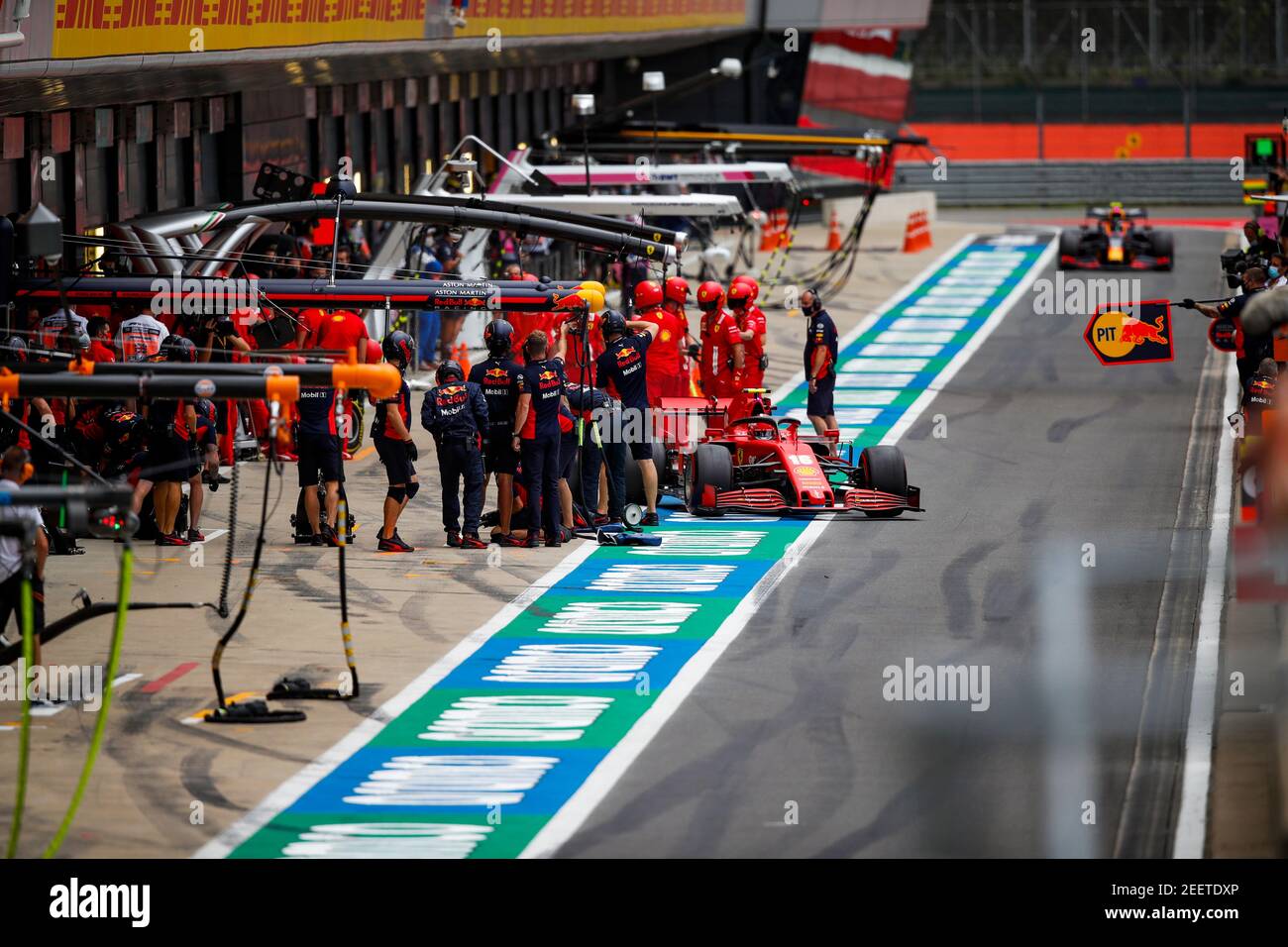 LECLERC Charles (mco), Scuderia Ferrari SF1000, action pitlane during ...