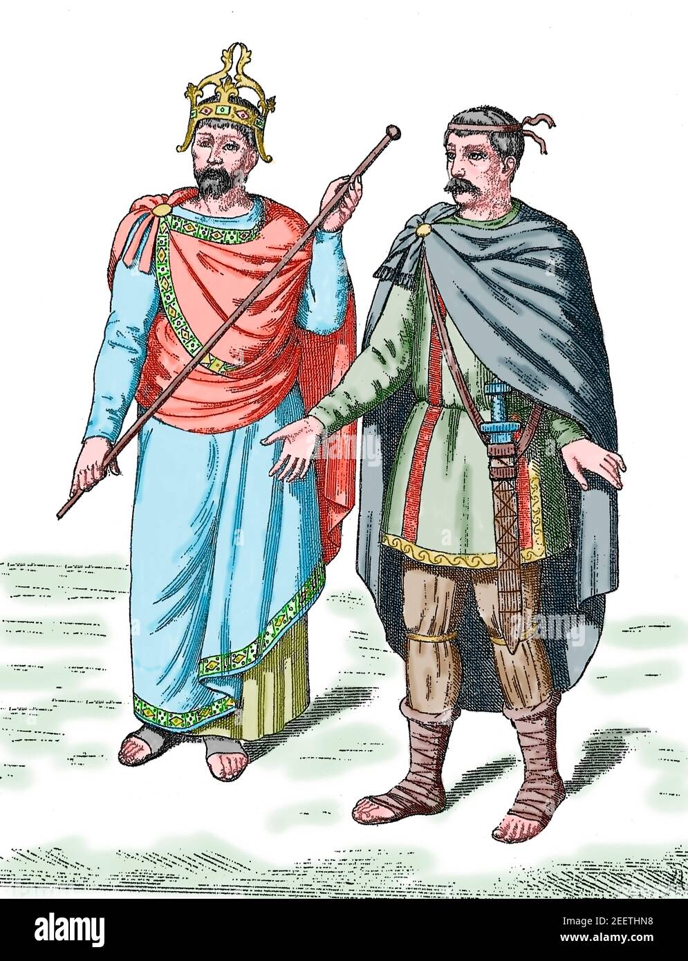 Europe. Kingdom of the West Franks (France) 9th century. Emperor ...