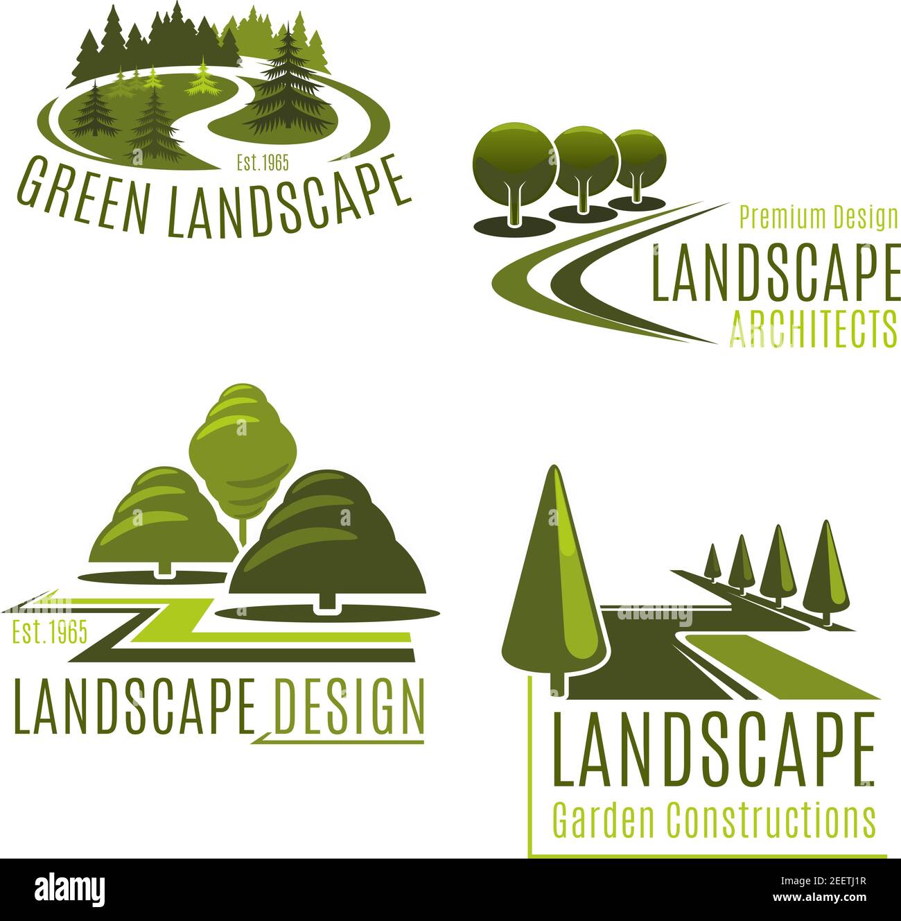 Landscaping service template Cut Out Stock Images & Pictures - Alamy