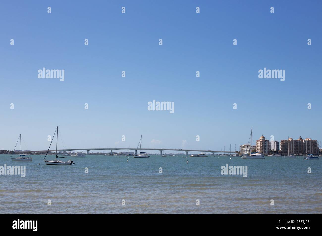 The John Ringling causeway and Sarasota Bay in Sarasota, Florida Stock ...