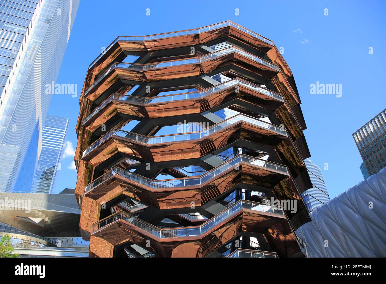 Hudson Yards, The Vessel Staircase, Public Square and Gardens ...