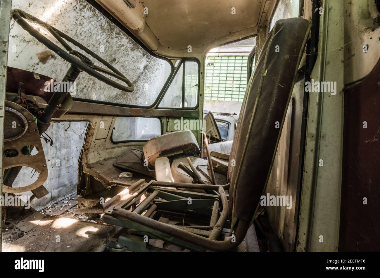 Bus garage interior hi-res stock photography and images - Alamy