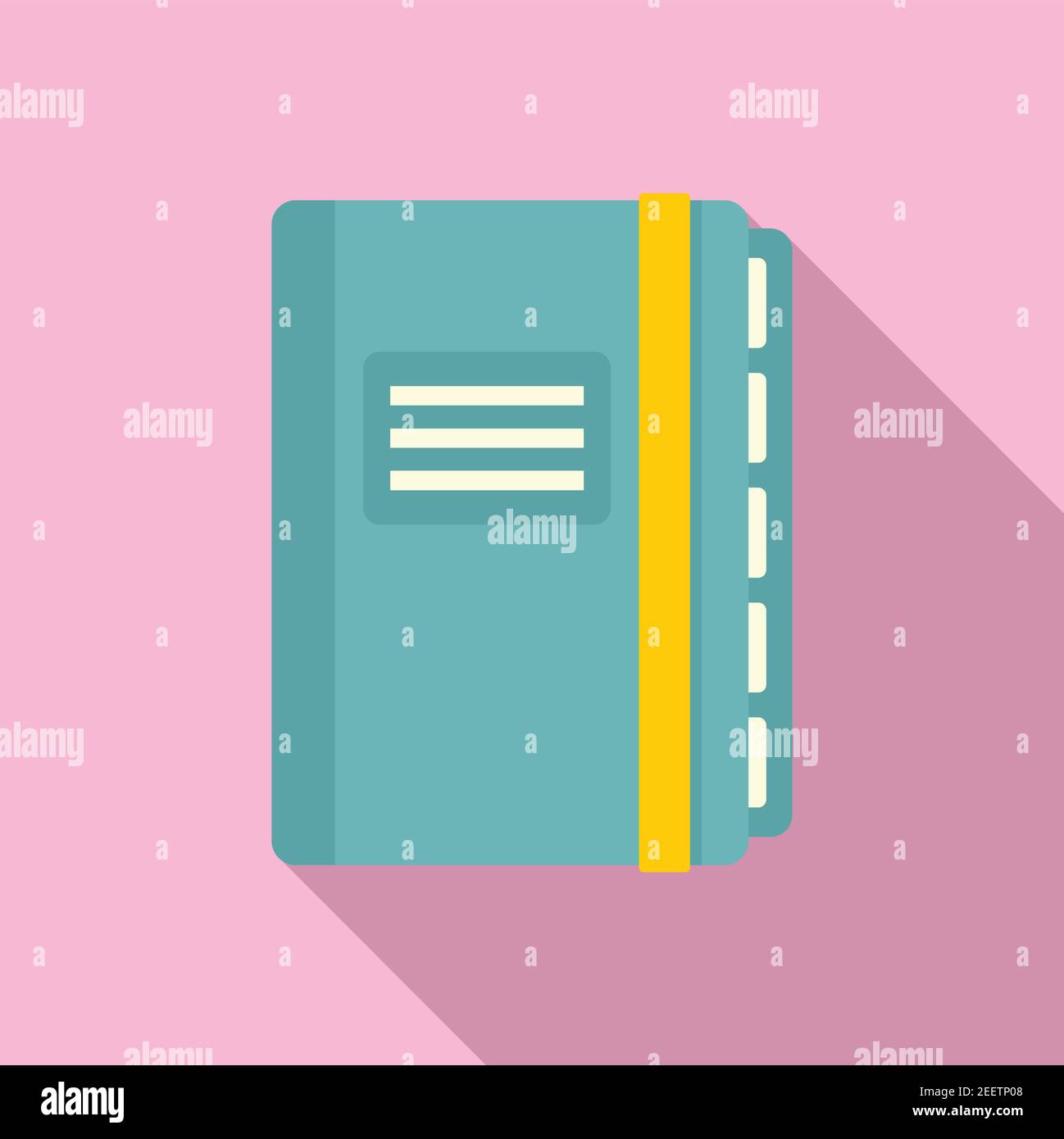 Office manager closed notebook icon, flat style Stock Vector Image ...