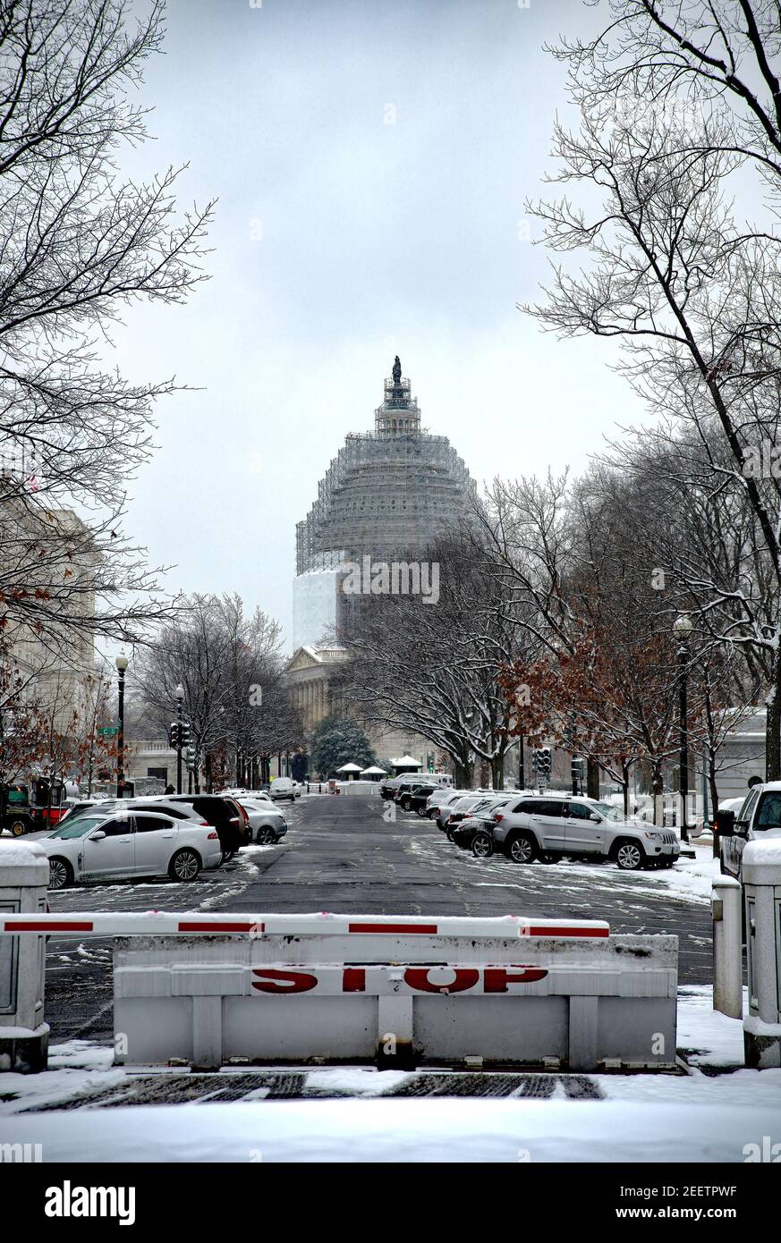 Washington DC, USA, January 6, 2015 View looking south along Delaware ...