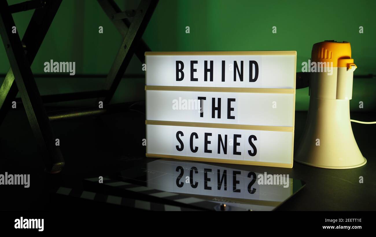 Behind the scenes letterboard text on Lightbox or Cinema Light box ...