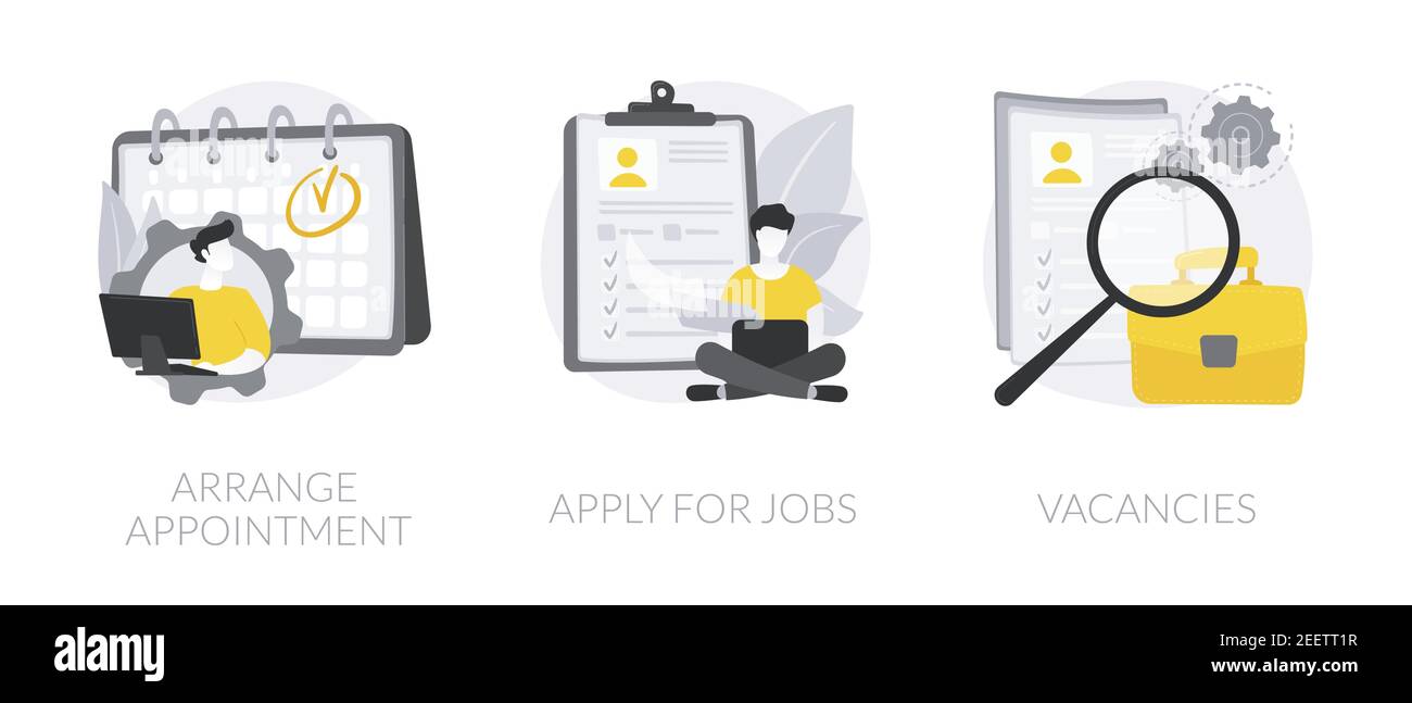 HR service abstract concept vector illustrations Stock Vector Image ...