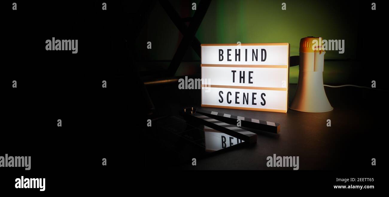 Behind the scenes letterboard text on Lightbox or Cinema Light box ...