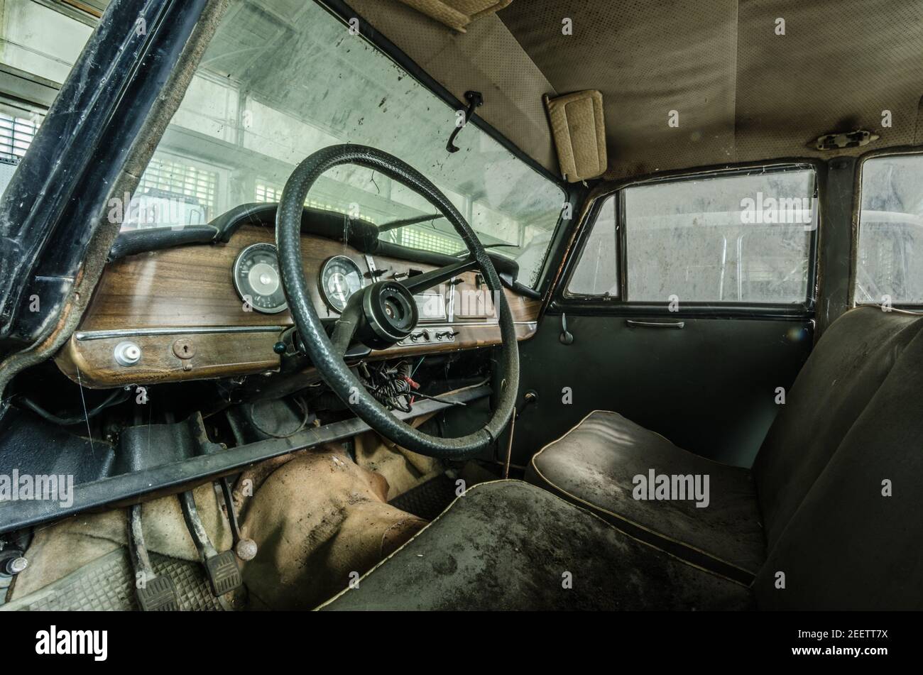 old car interior view Stock Photo - Alamy