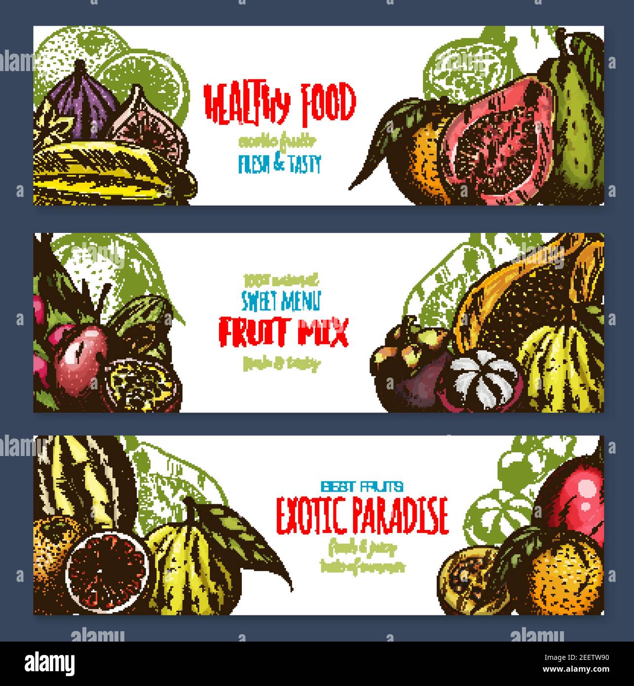 Tropic fruit Stock Vector Images - Alamy