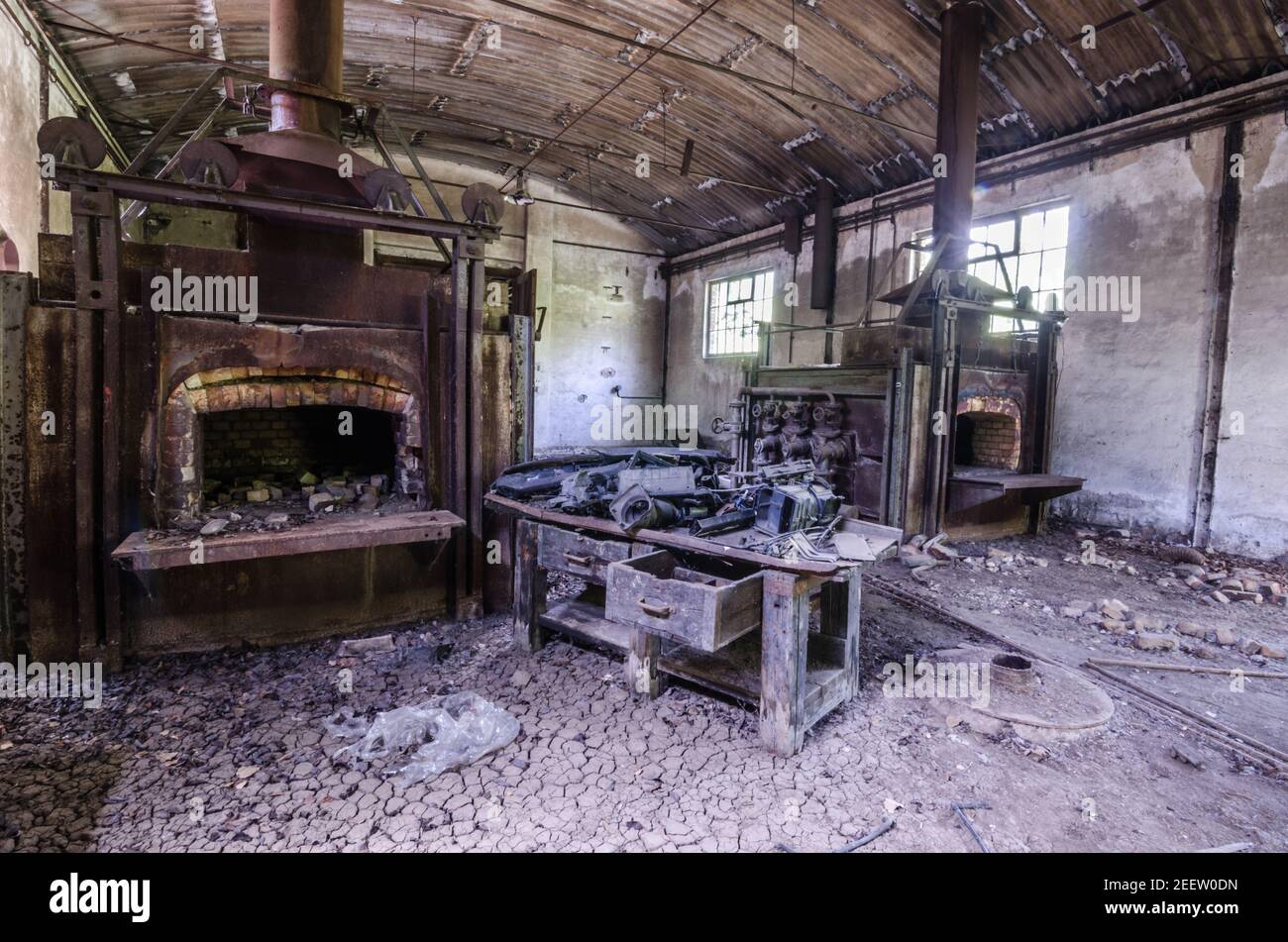 old abandoned forge Stock Photo - Alamy