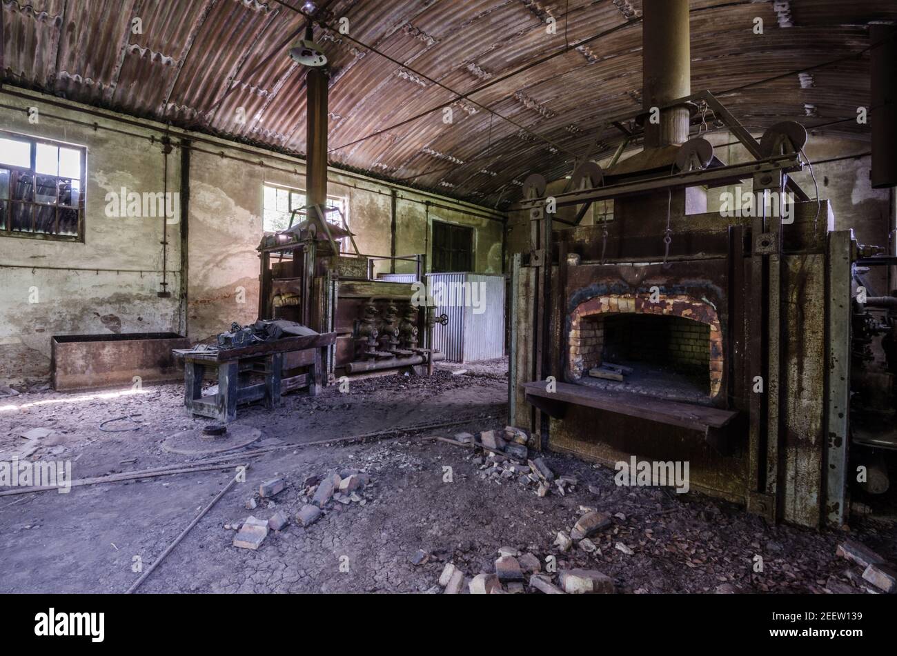 old hall with forge Stock Photo - Alamy