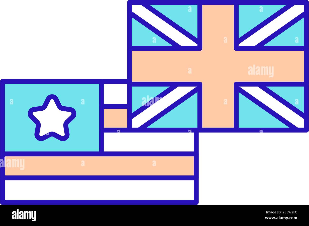 American british english flag hi-res stock photography and images - Alamy