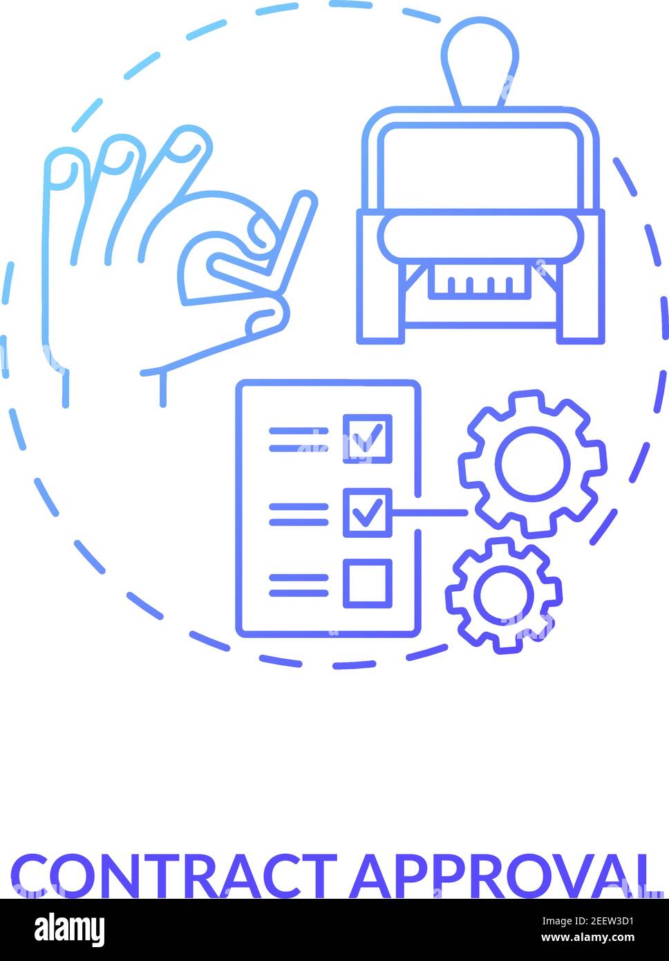 Contract approval concept icon Stock Vector Image & Art - Alamy