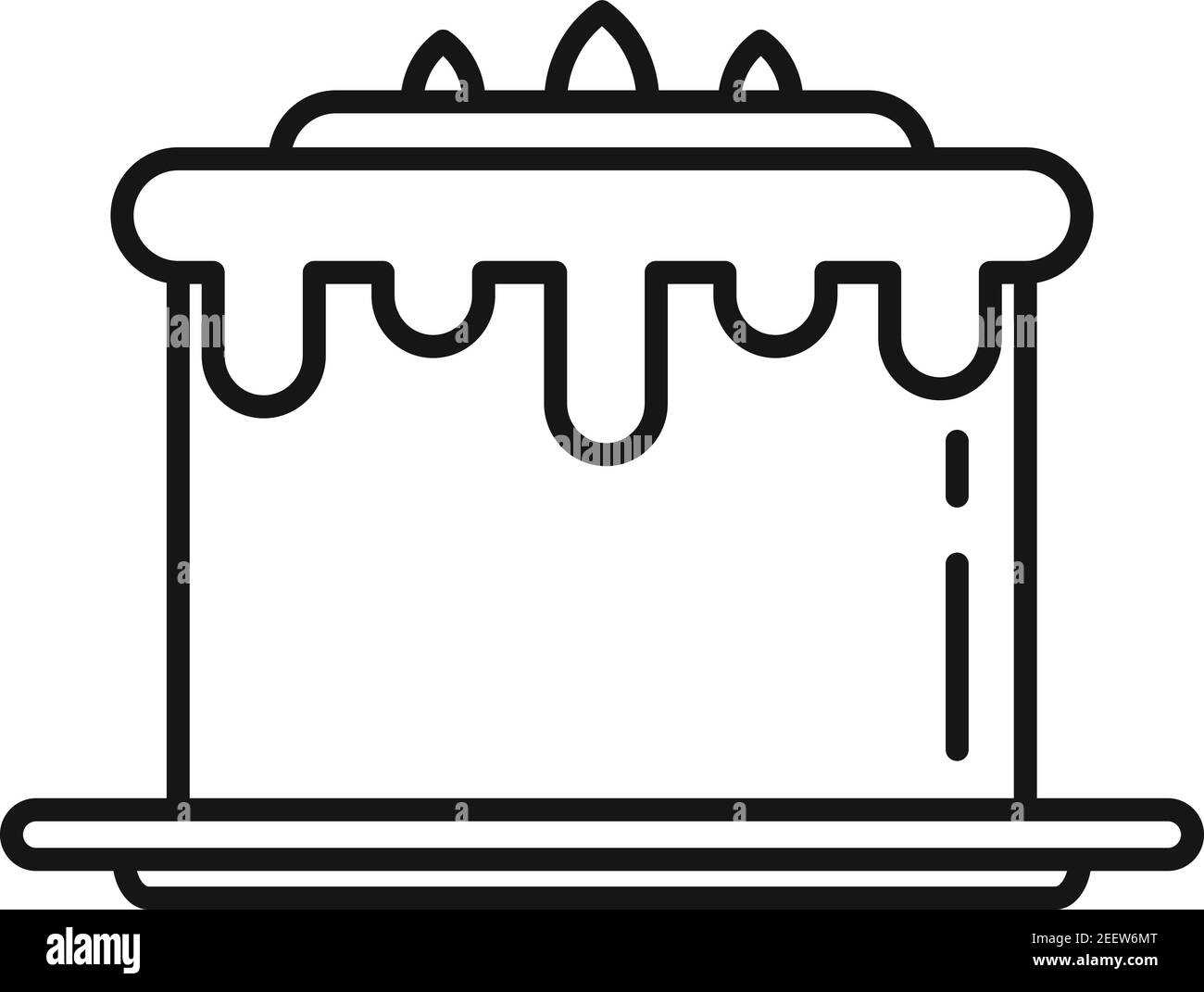Sweet cake icon, outline style Stock Vector Image & Art - Alamy