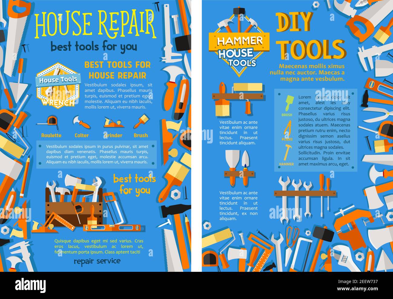 House repair work tool, construction equipment and carpentry instrument ...