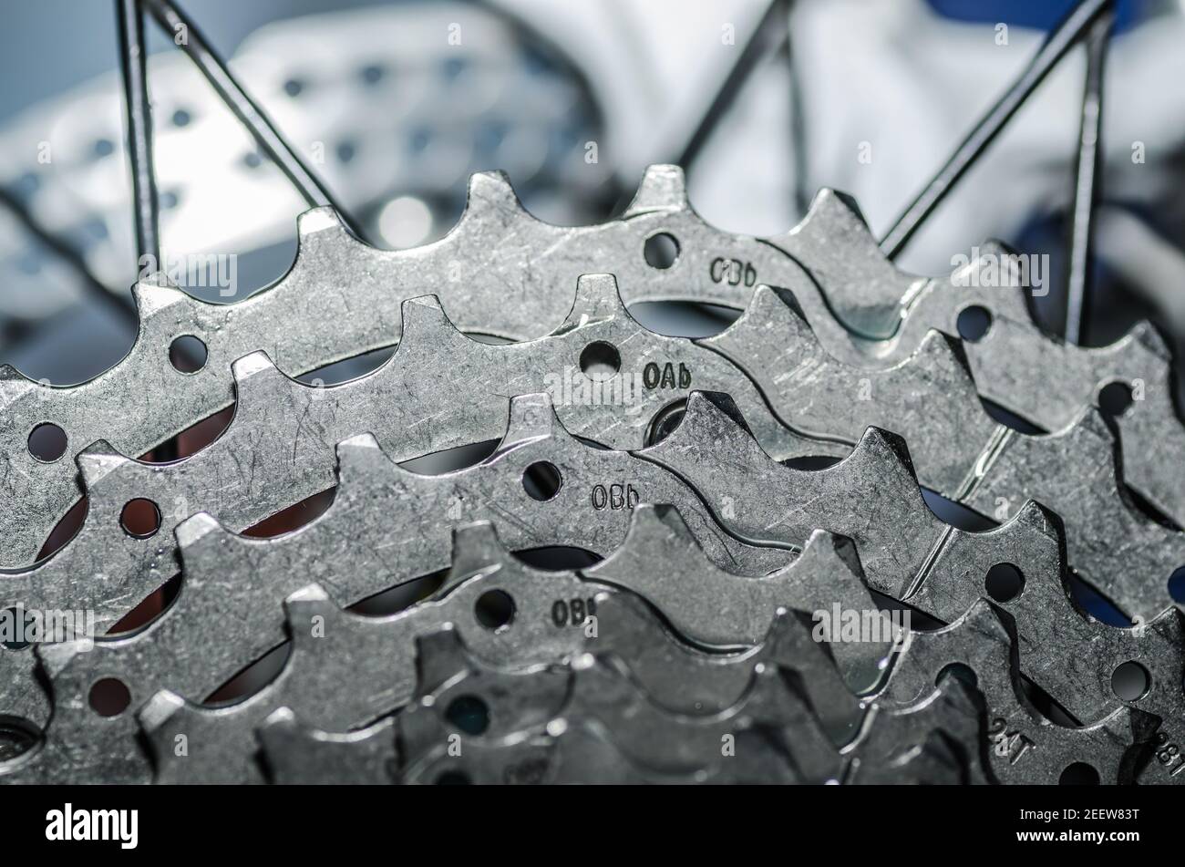 gear wheel from mountain bike detail Stock Photo - Alamy